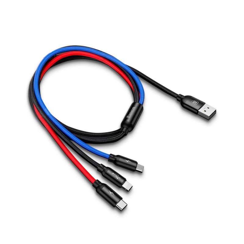 Baseus Cable Primary 3in1 30cm - TokoPDA.com